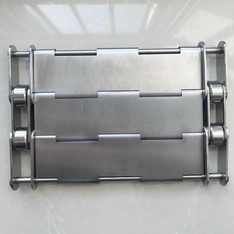 Stainless Steel Plate Conveyor Belt Tunnel Oven Use With Roller Chain